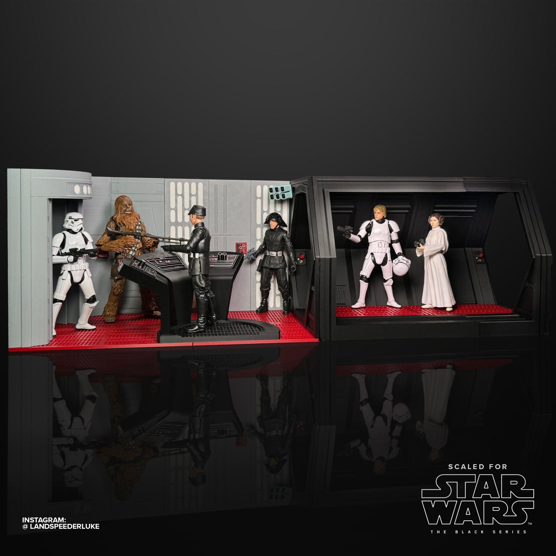 3D printed Death Star Detention Block & Leias cell for Black Series ...